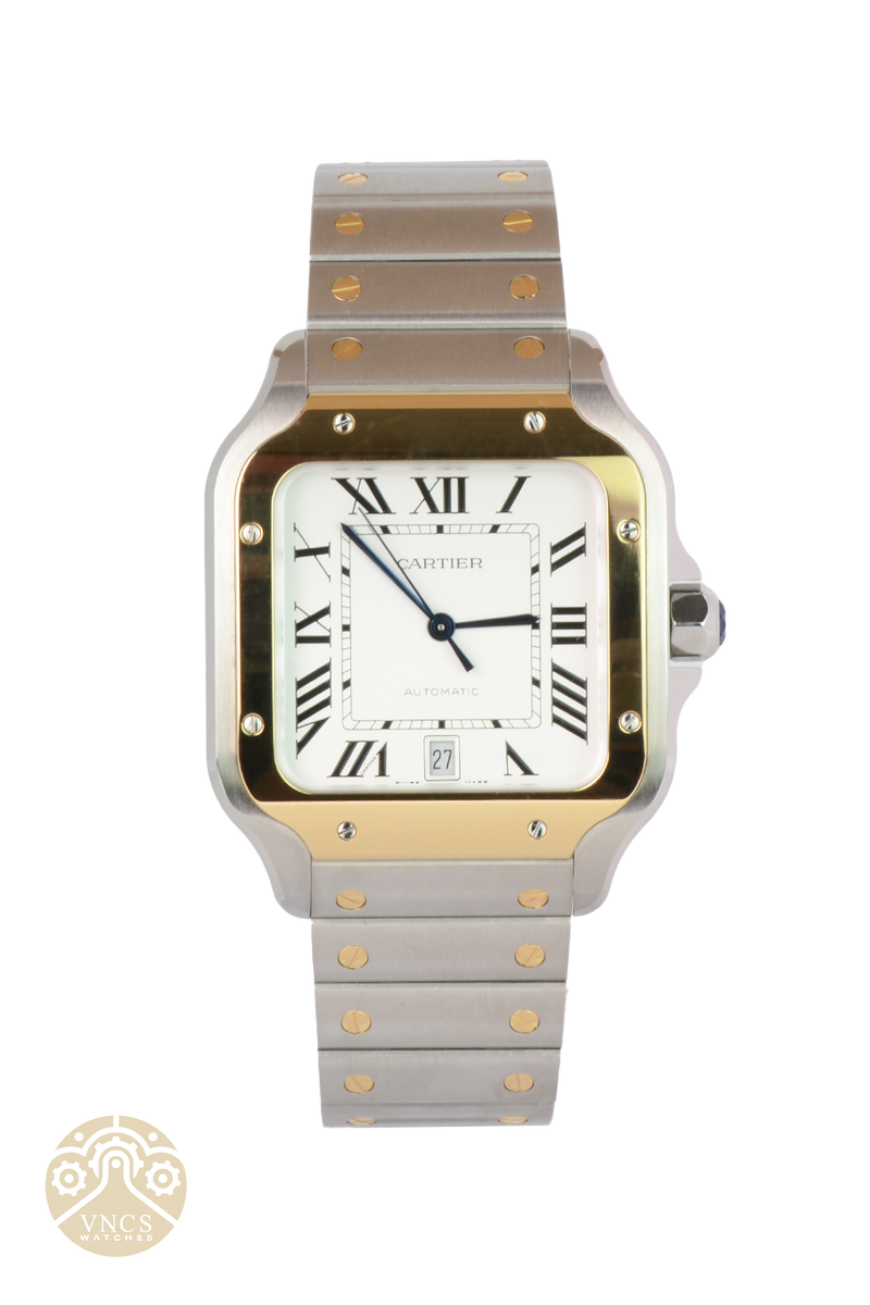 New Cartier Santos W2SA0030 White Dial Steel Bracelet 2023 Full Set ...